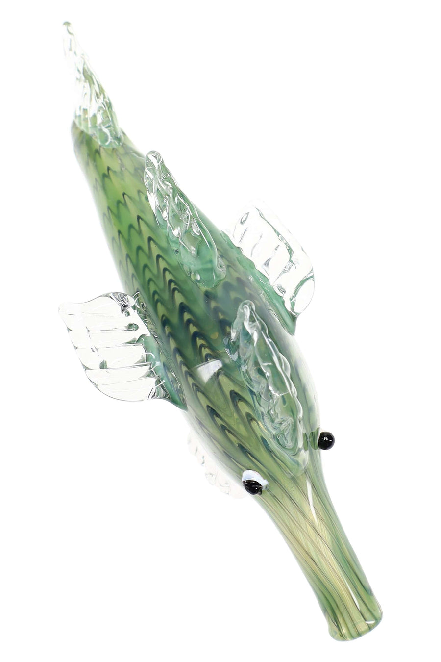 Primate Glass Silver Fumed Color-Changing Glass Shark Pipe “Reef Rippe