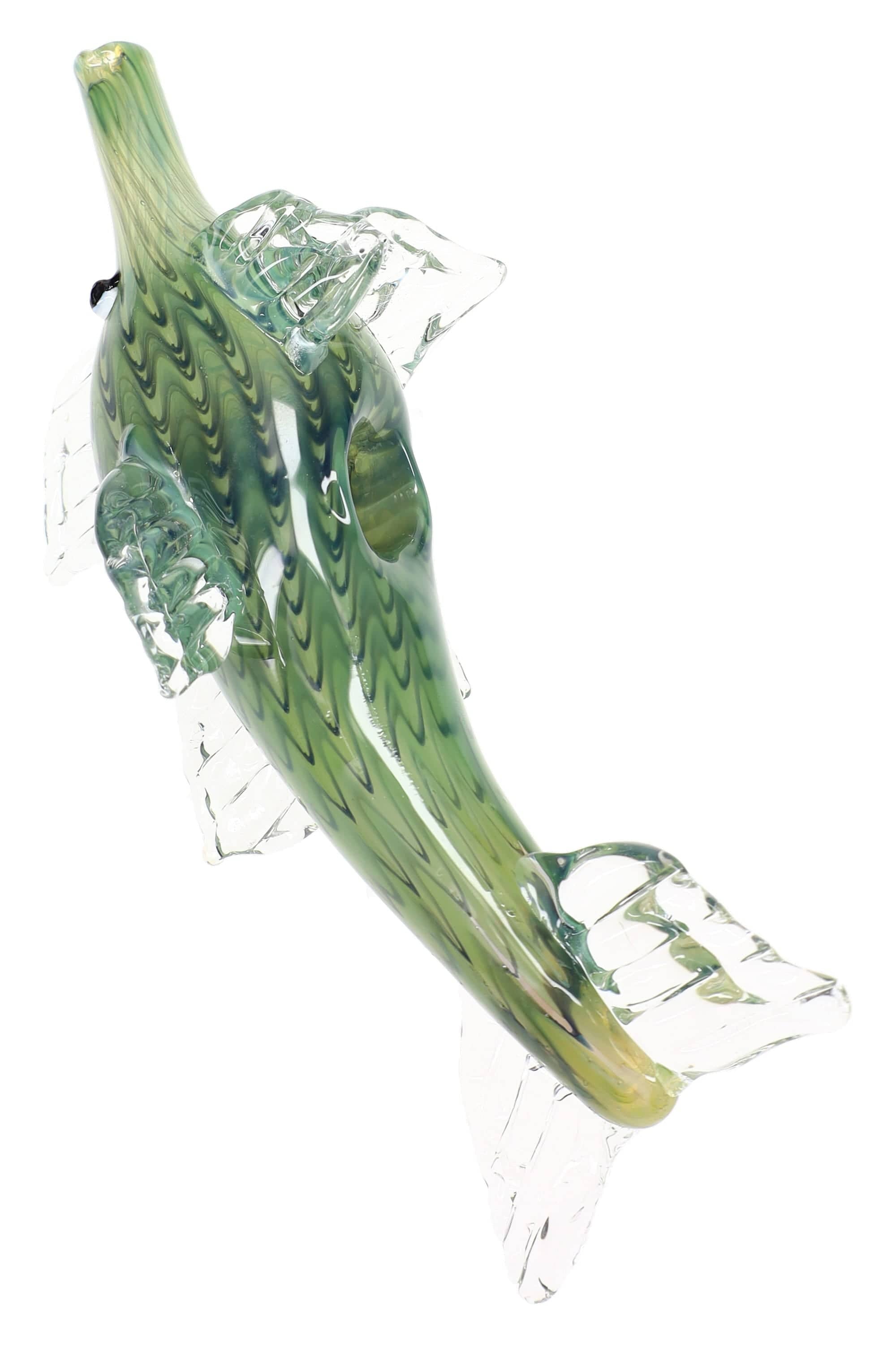 Primate Glass Silver Fumed Color-Changing Glass Shark Pipe “Reef Rippe