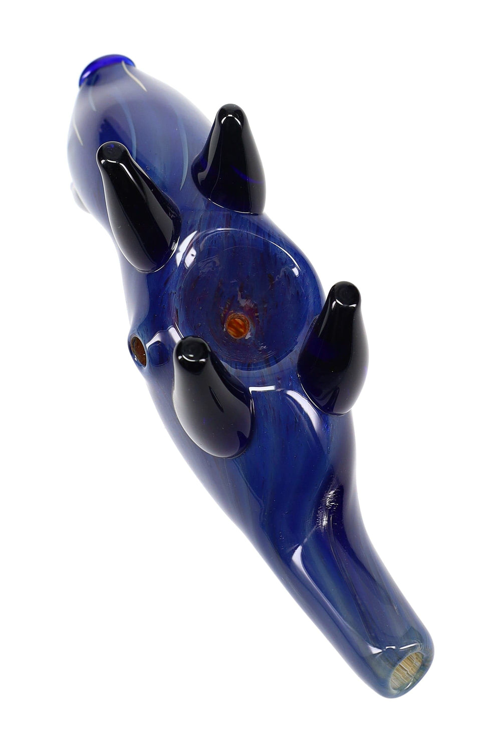 Primate Glass Silver Fumed Glass Pig Hand Pipe “Barnyard Buddy” – Asso