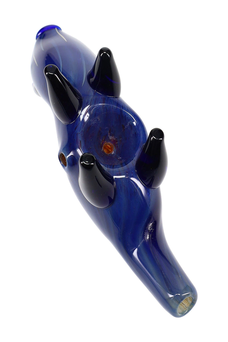 Primate Glass Silver Fumed Glass Pig Hand Pipe “Barnyard Buddy” – Asso