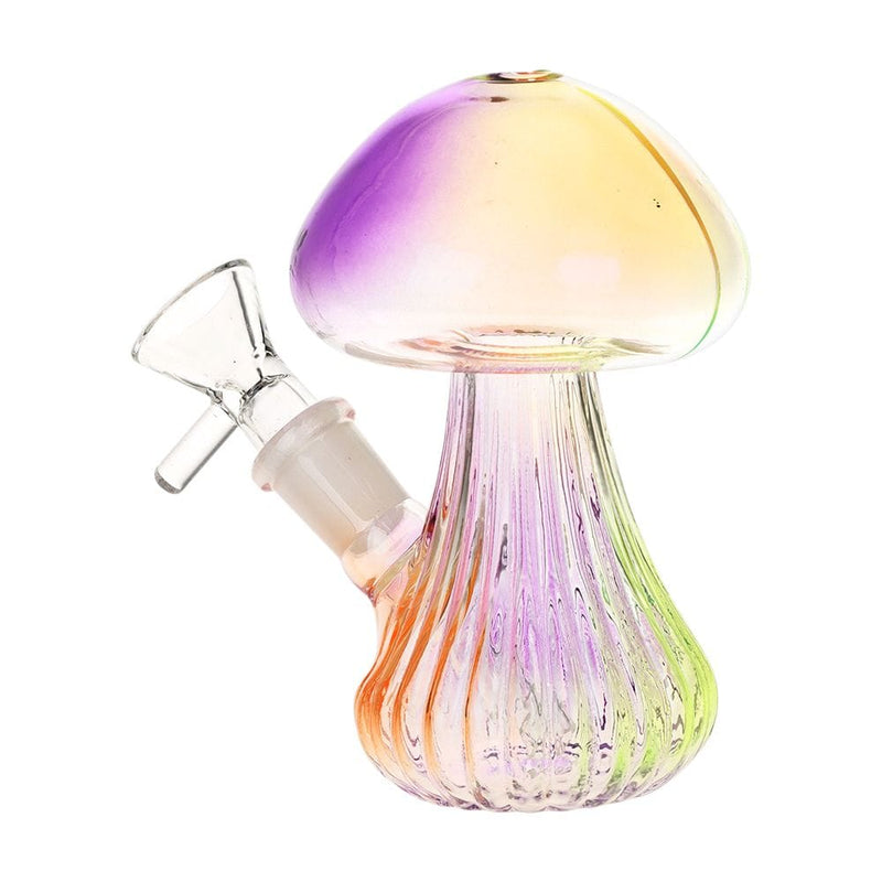 SeshGear Electroplated Mushroom Glass Bubbler - 4.75" / 14mm F